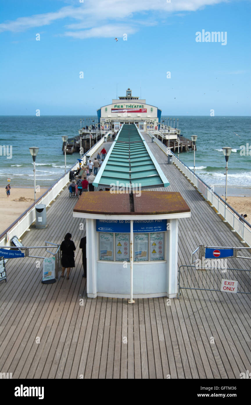 Looking down Bournemouth Pier, England Stock Photo - Alamy