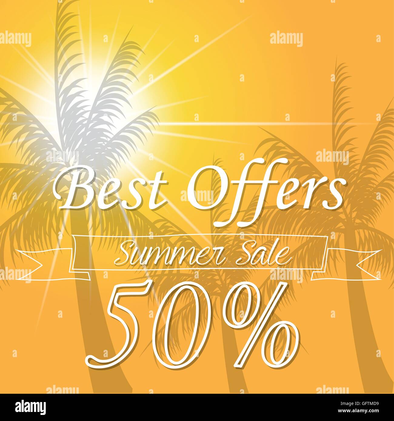 Summer sale banner design with text, Vector illustration Stock Vector ...