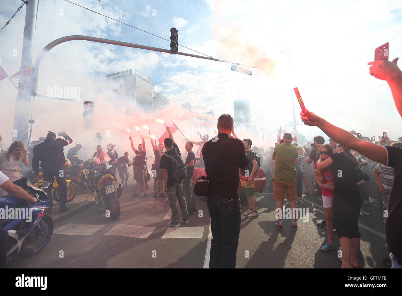 Warsaw, Poland. 01st Aug, 2016. Thousands of participants celebrated ...
