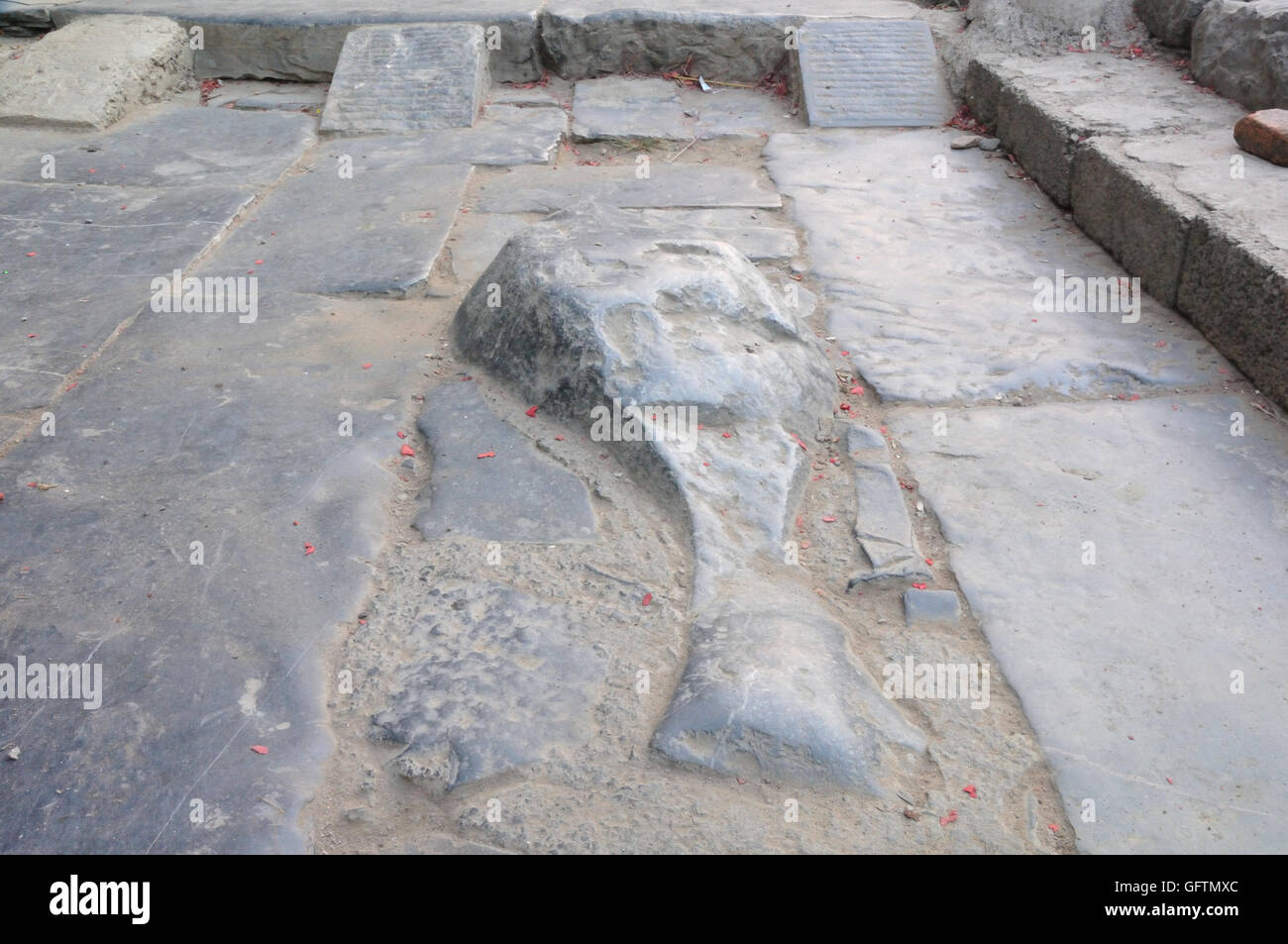 Fish Stone Relief in the Sidewalk in Huangyao Stock Photo - Alamy
