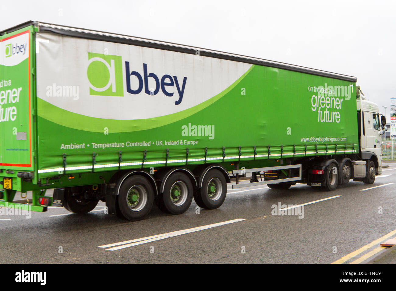 a Stobart Scania container hgv lorry shipment Stock Photo - Alamy