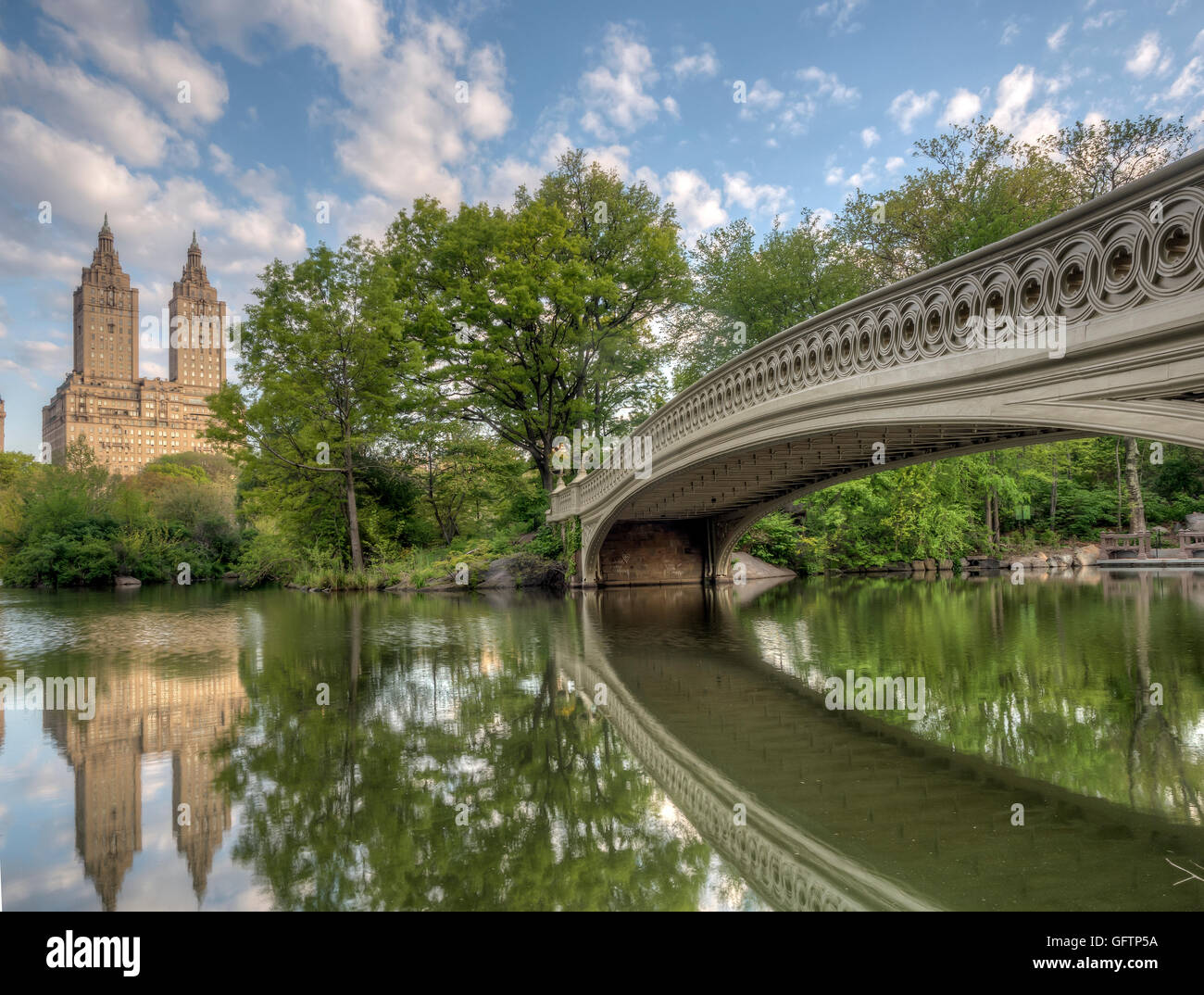 The Bow Bridge is a cast iron bridge located in Central Park, New York ...