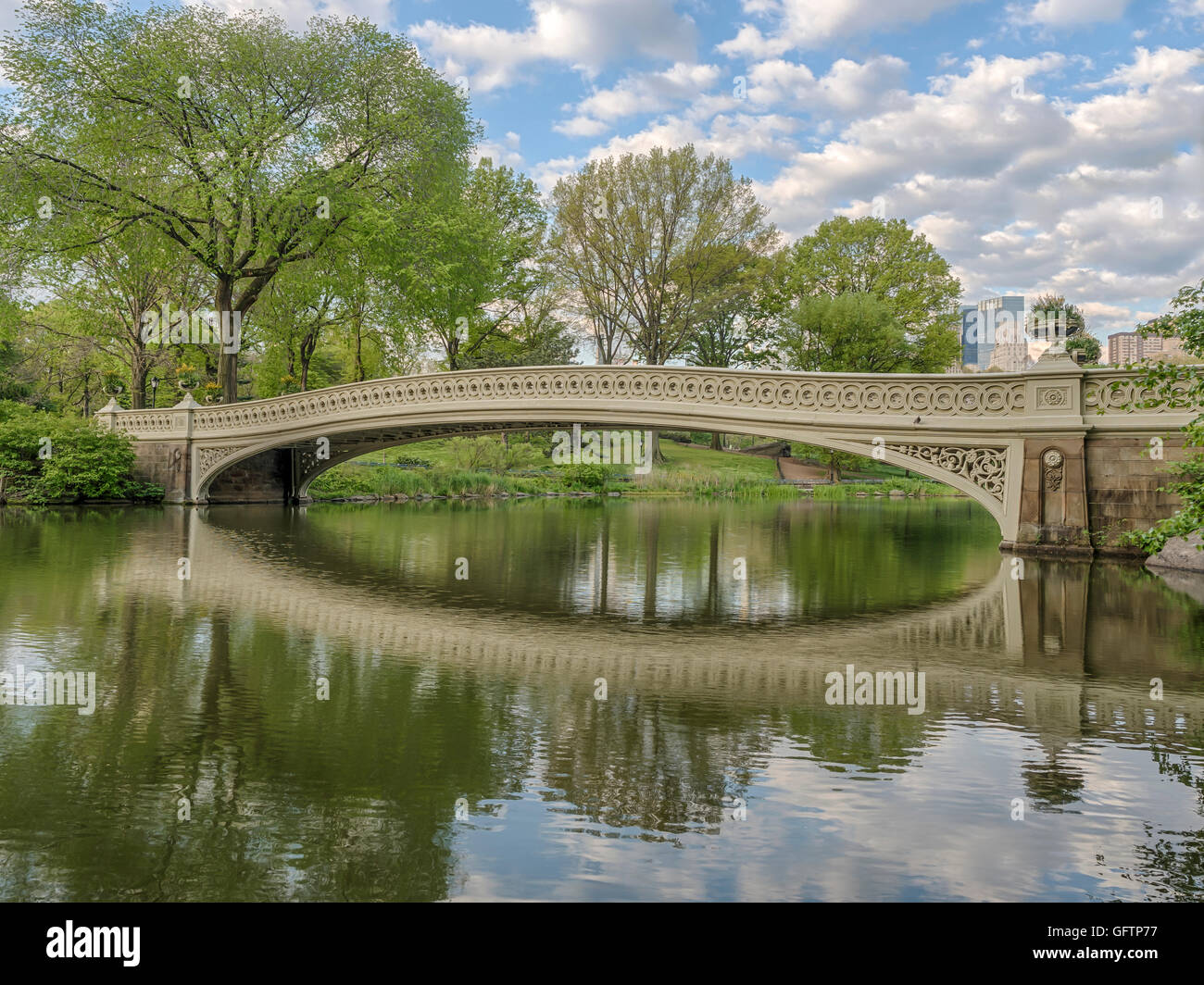 The Bow Bridge is a cast iron bridge located in Central Park, New York ...