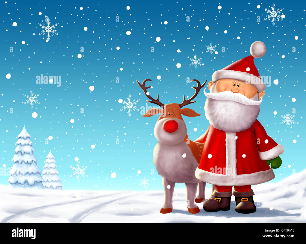 Pictures Of Santa Claus And Rudolph