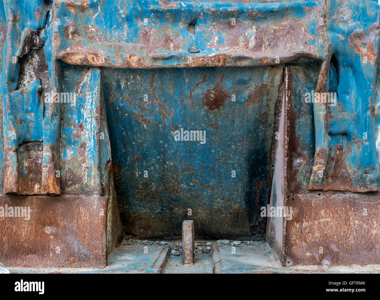 Container in poor condition and severely work at industrial sight ...