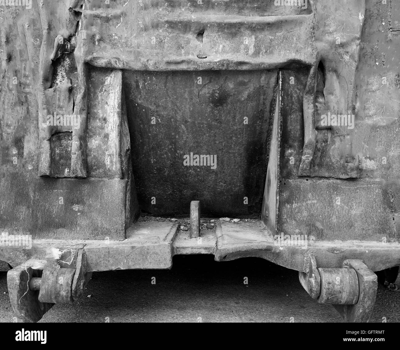 Container in poor condition and severely work at industrial sight ...