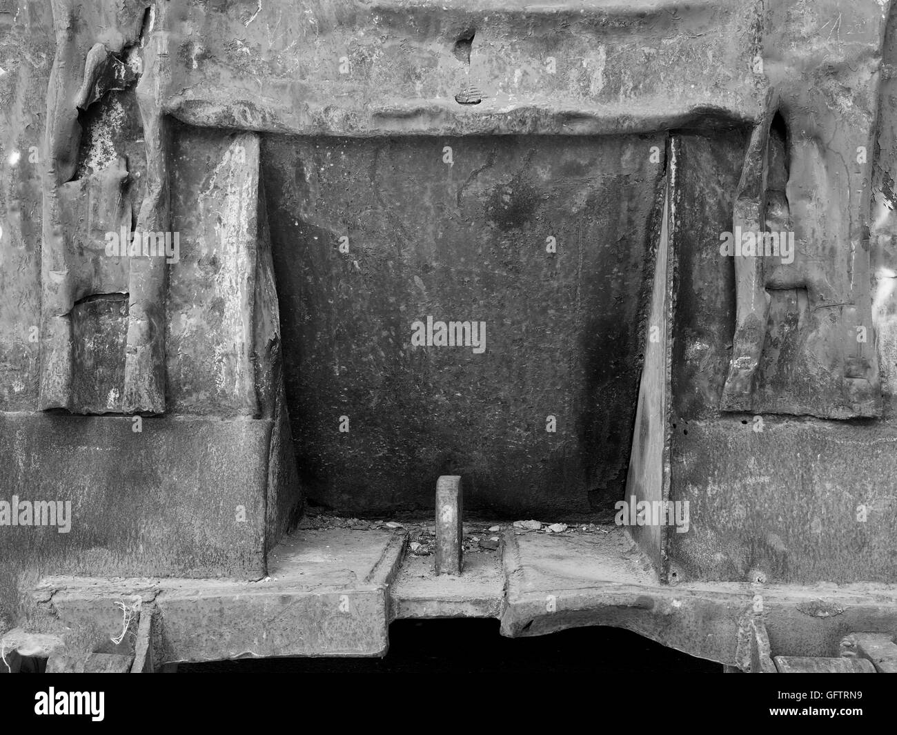 Container in poor condition and severely work at industrial sight ...