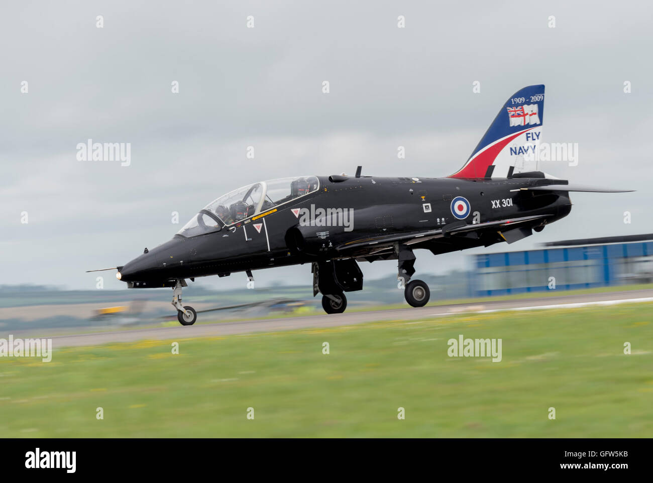 BAE Hawk T1 of 736 Squadron lands at RNAS Culdrose Stock Photo - Alamy