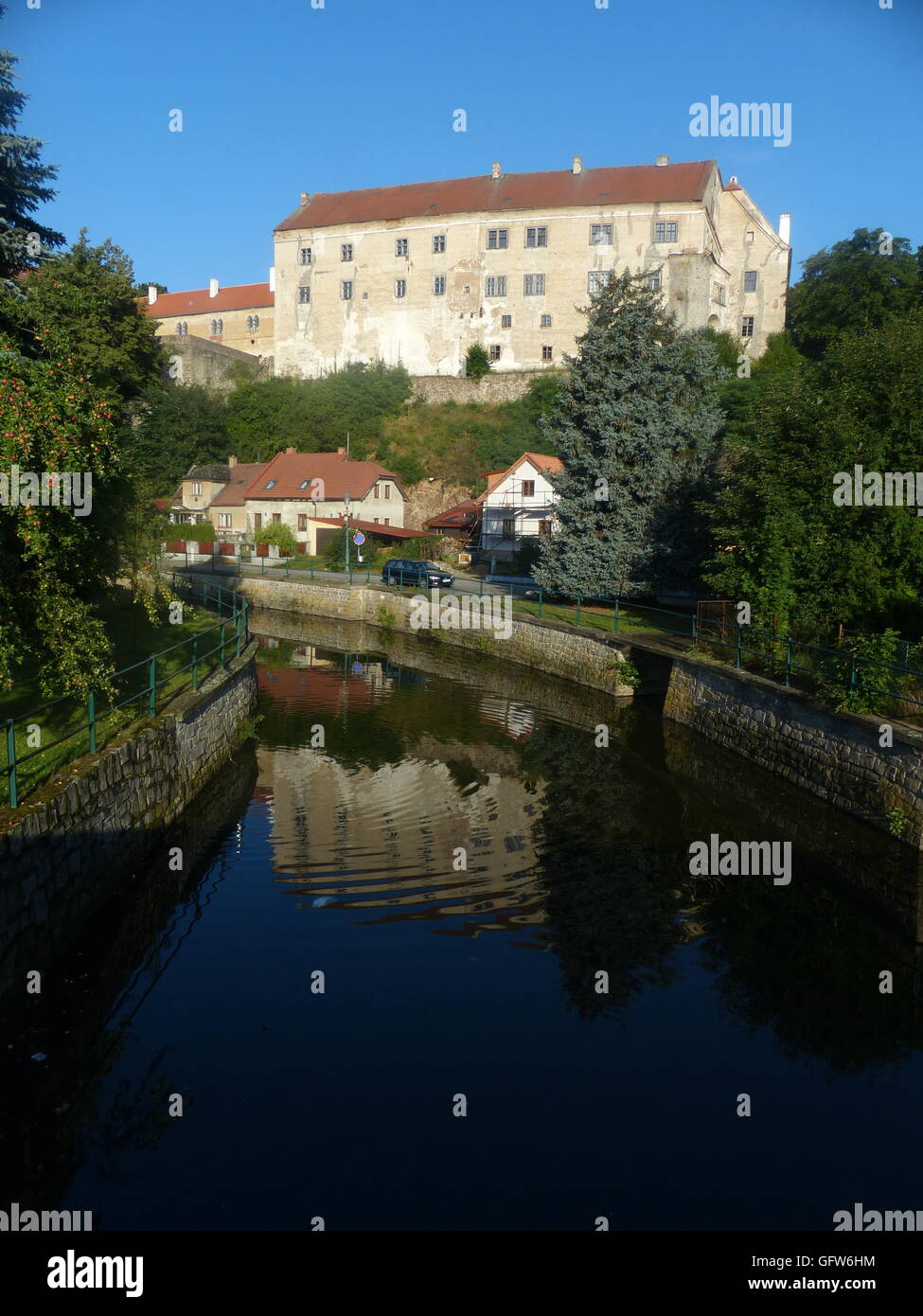 Brtnice Castle with reflection Stock Photo - Alamy