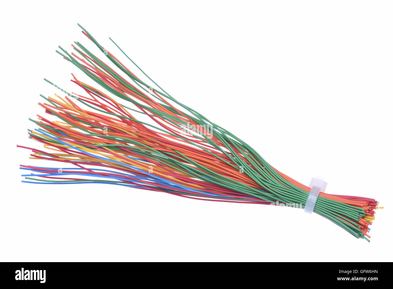 Colorful wires isolated on white background Stock Photo - Alamy