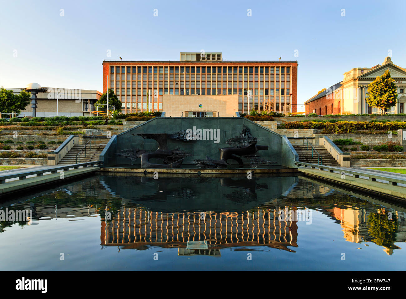 public city library of Newcastle in new south wales, Australia.Facade ...