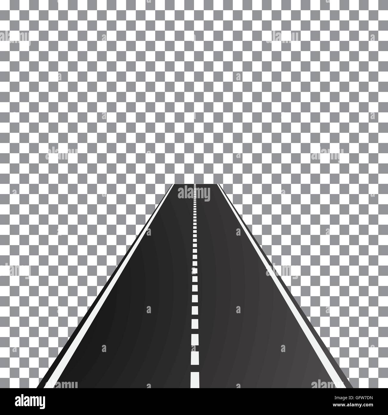 Vector illustration of perspective dual carriageway road Stock Vector ...