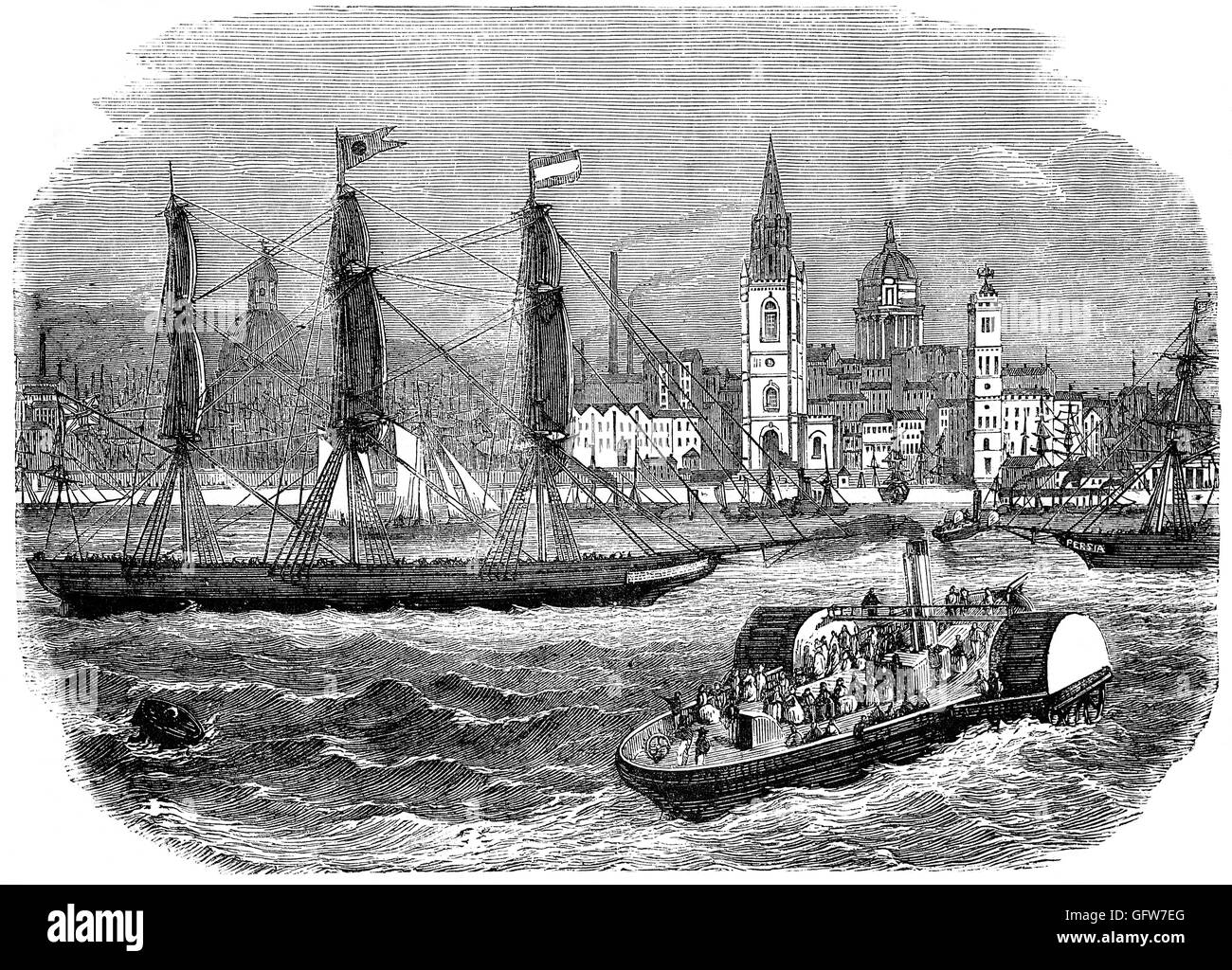 Paddle steamer 19th century hi-res stock photography and images - Alamy