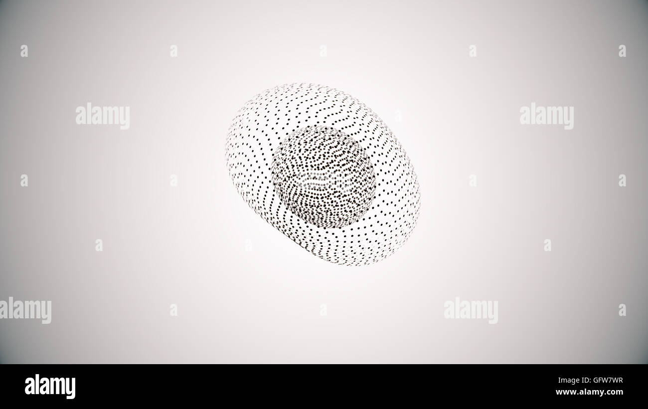 metamorphose of amorphous shape from dots and lines, abstract animation ...