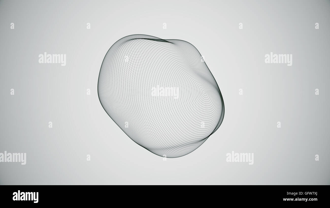 Metamorphose Of Amorphous Shape From Dots And Lines Abstract Animation Of Future Shape Stock