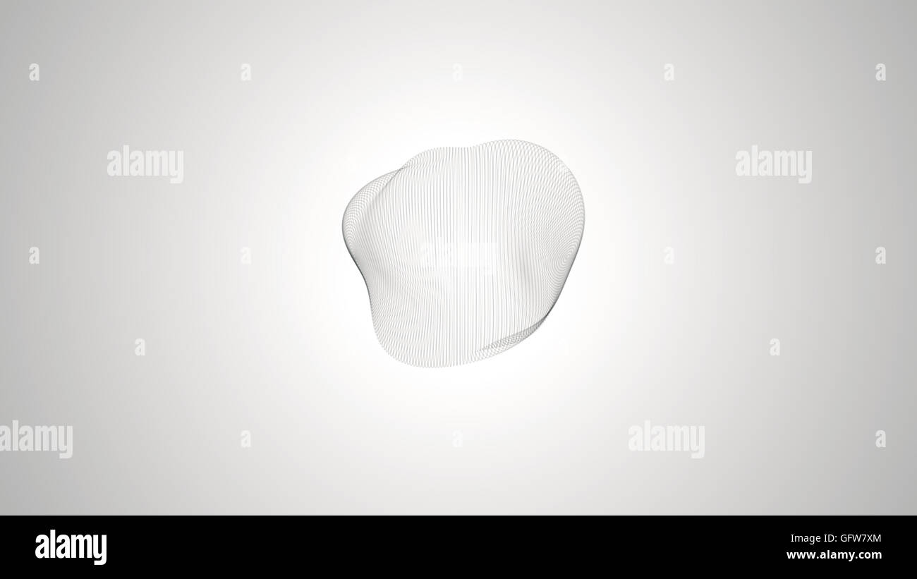 metamorphose of amorphous shape from dots and lines, abstract animation ...