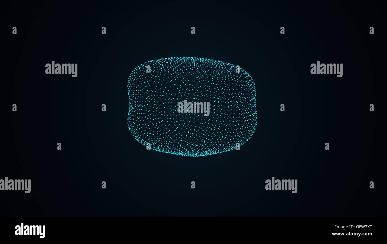metamorphose of amorphous shape from dots and lines, abstract animation ...