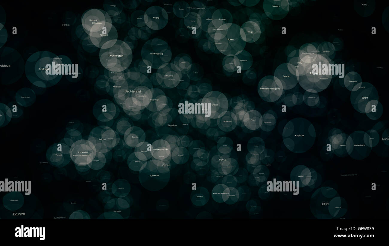 list of the countries, composition from words and letters Stock Photo ...