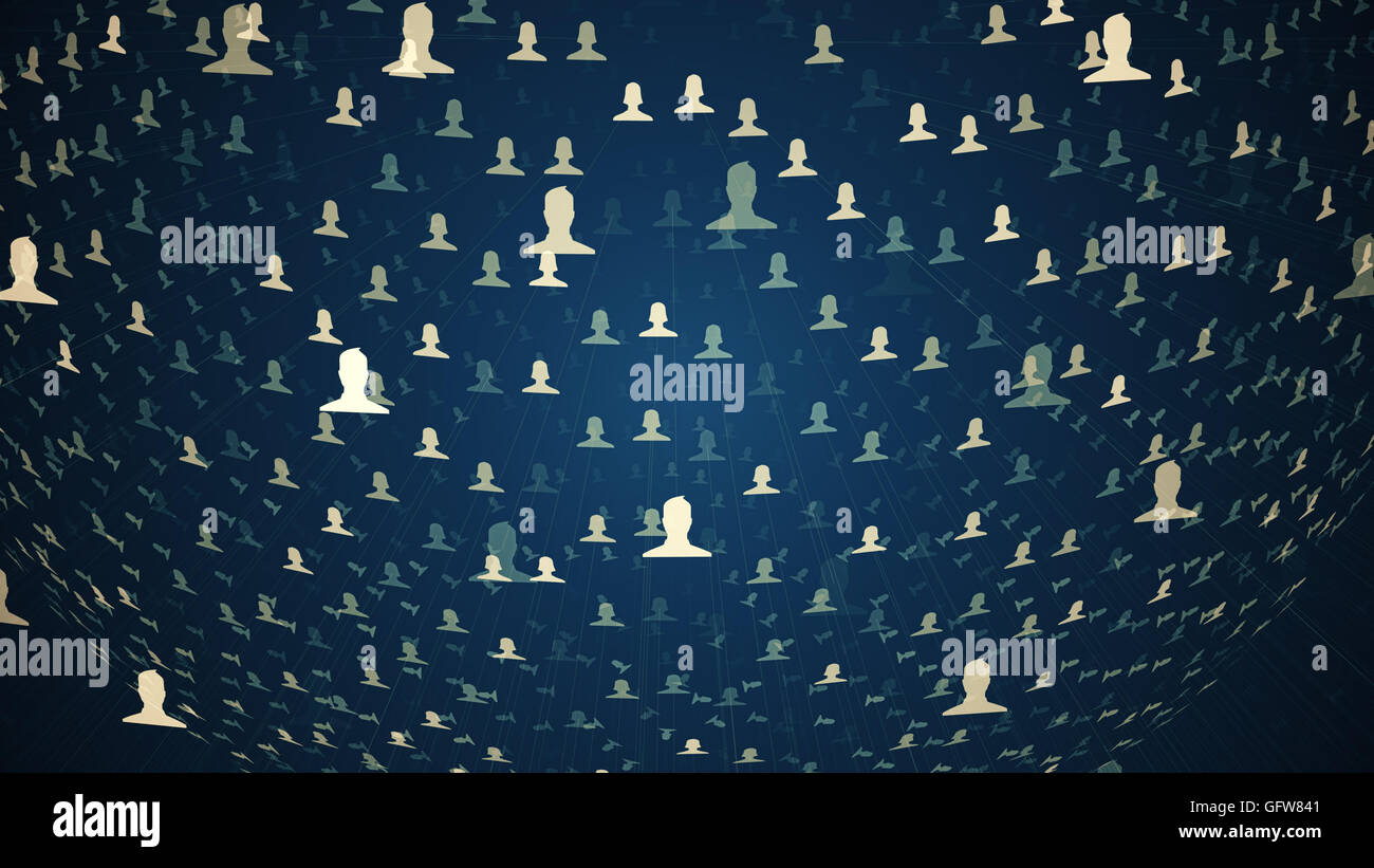 Avatars connected in social network hi-res stock photography and images ...