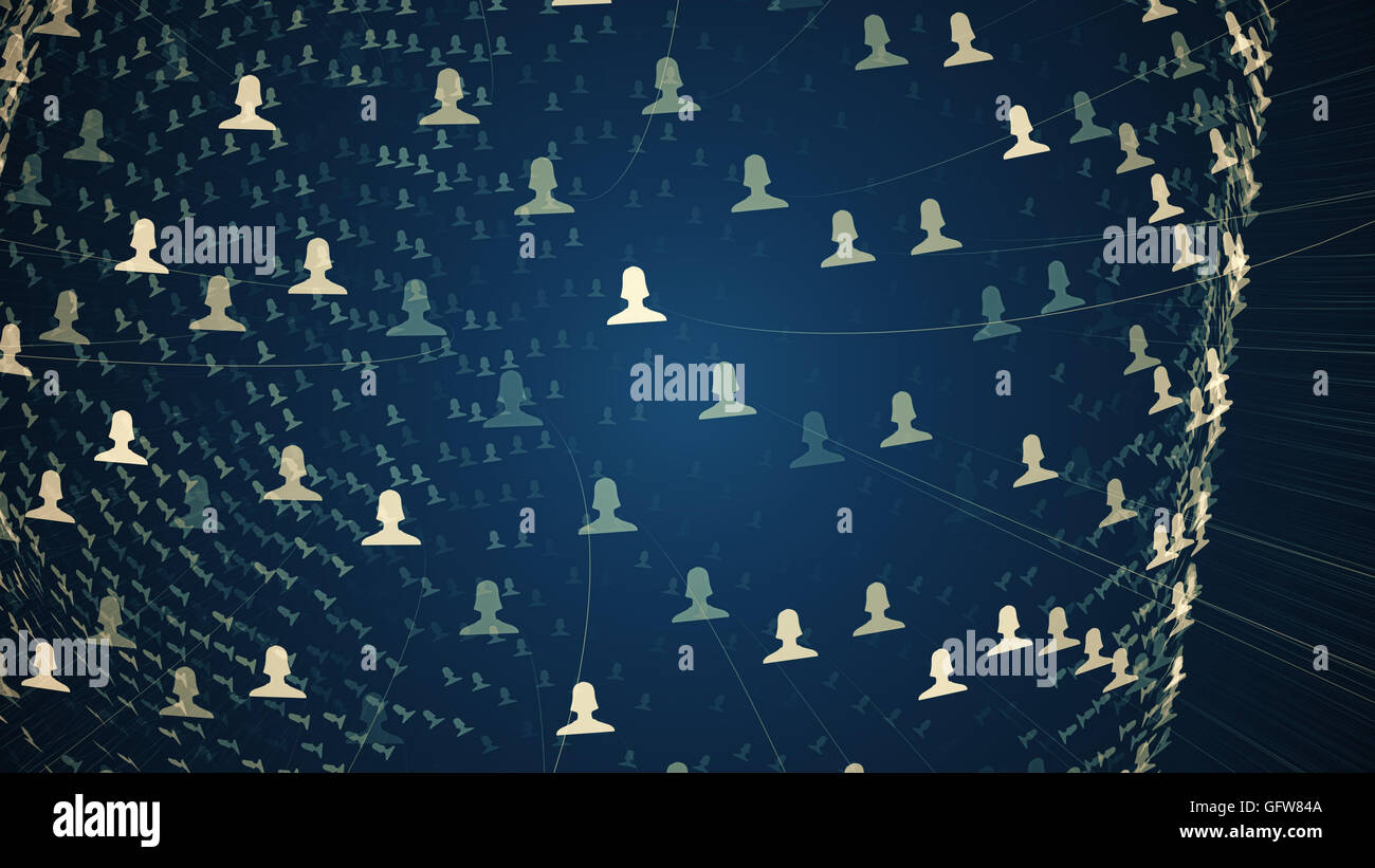 Avatars connected in social network hi-res stock photography and images ...