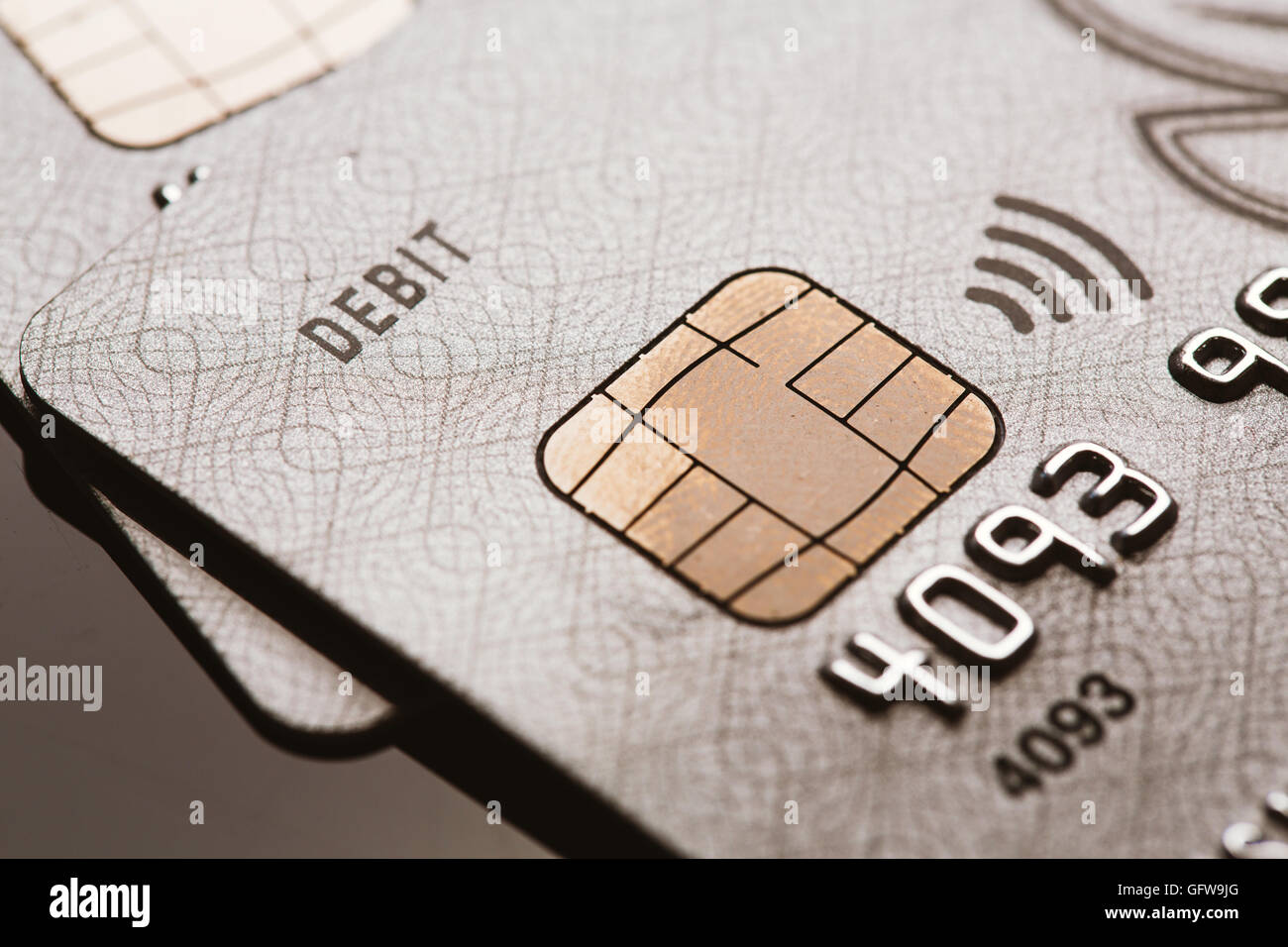Samara, Russia-July 25.2016: debit Visa credit card chip sign ...