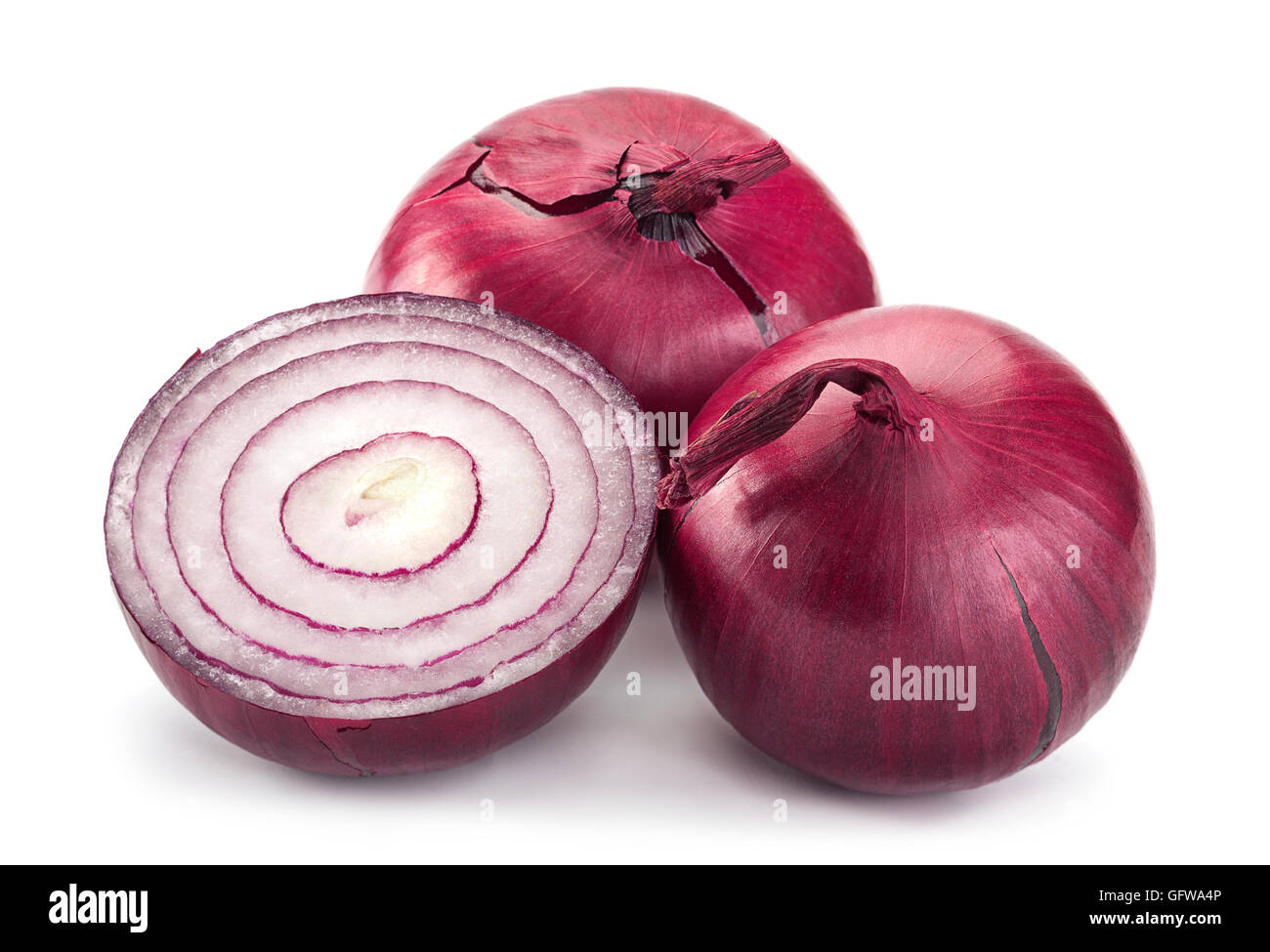Purple onion vegetable isolated on white background Stock Photo - Alamy