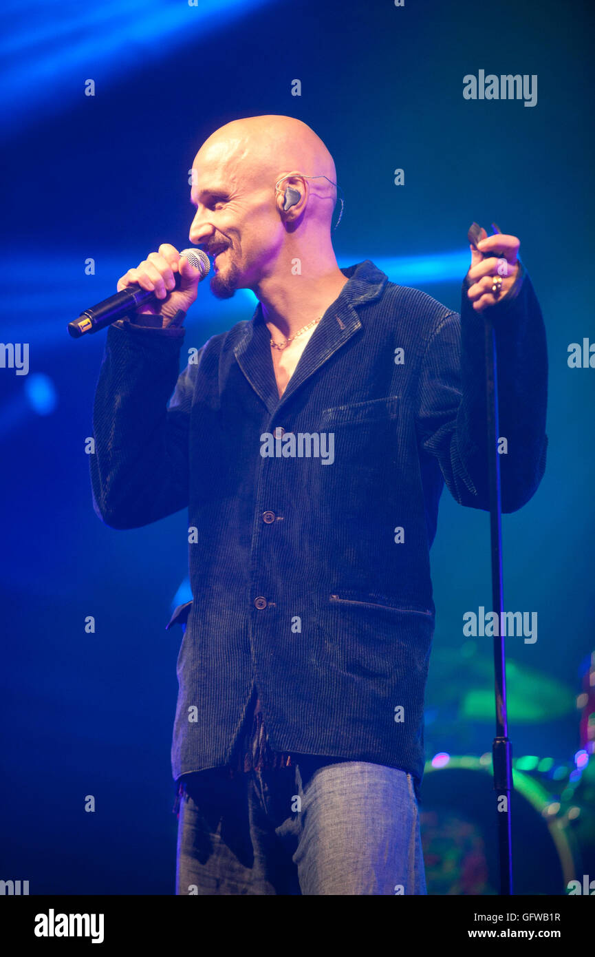 James on stage at Camp Bestival Lulworth Castle & Park, East Lulworth, Wareham, Dorset Stock ...