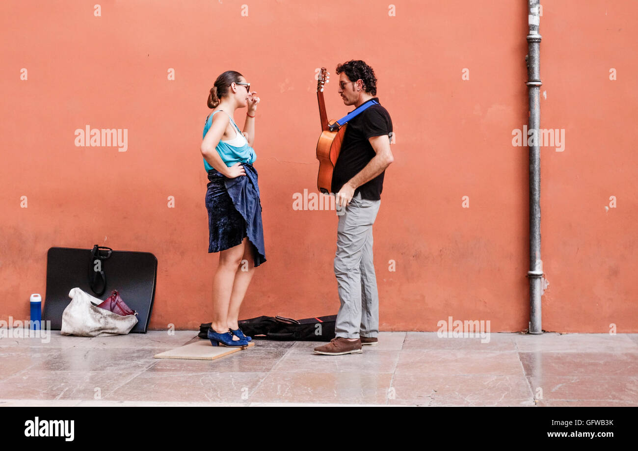 Young spanish couple dancing hi-res stock photography and images - Alamy