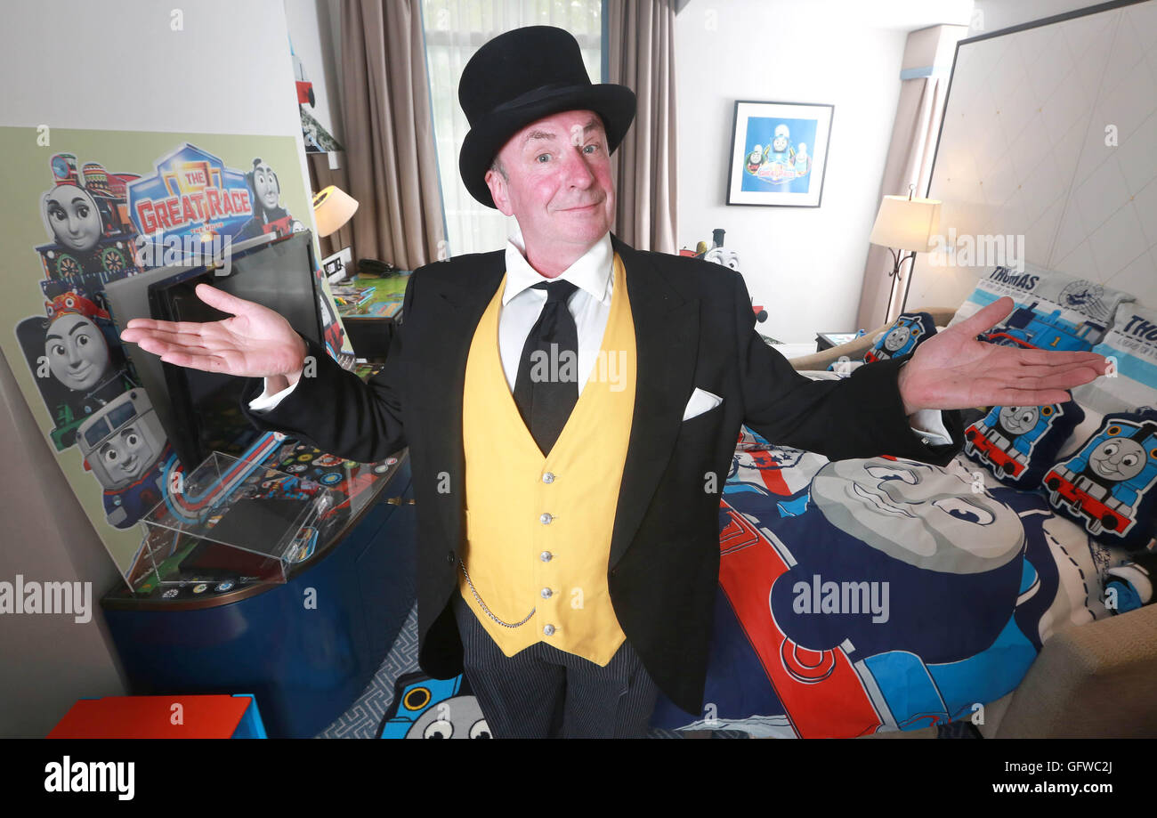 EDITORIAL USE ONLY The Fat Controller, portrayed by Jeremy Bennett, at ...