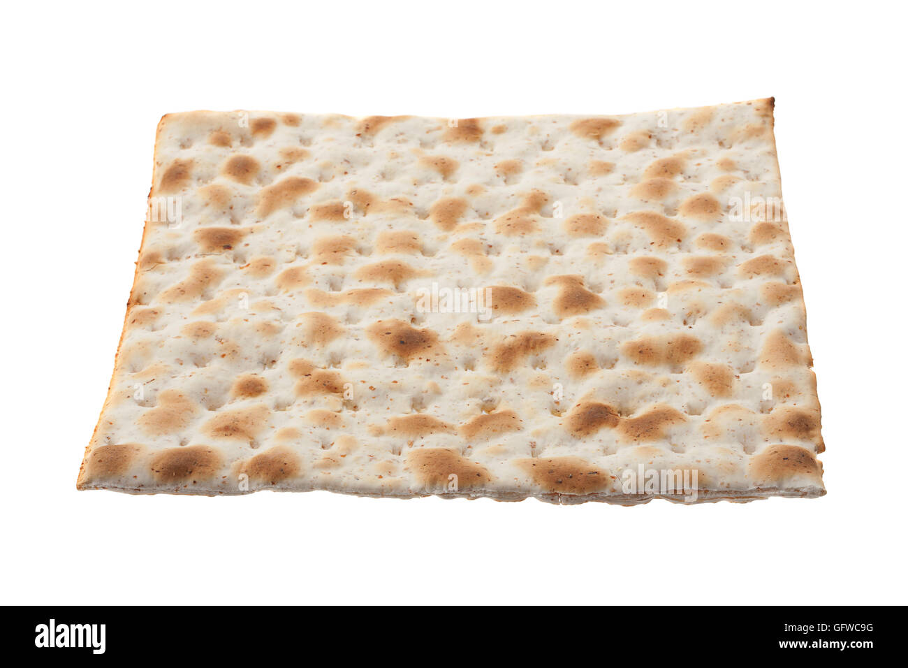 Matzo traditional jewish bread isolated on white Stock Photo - Alamy