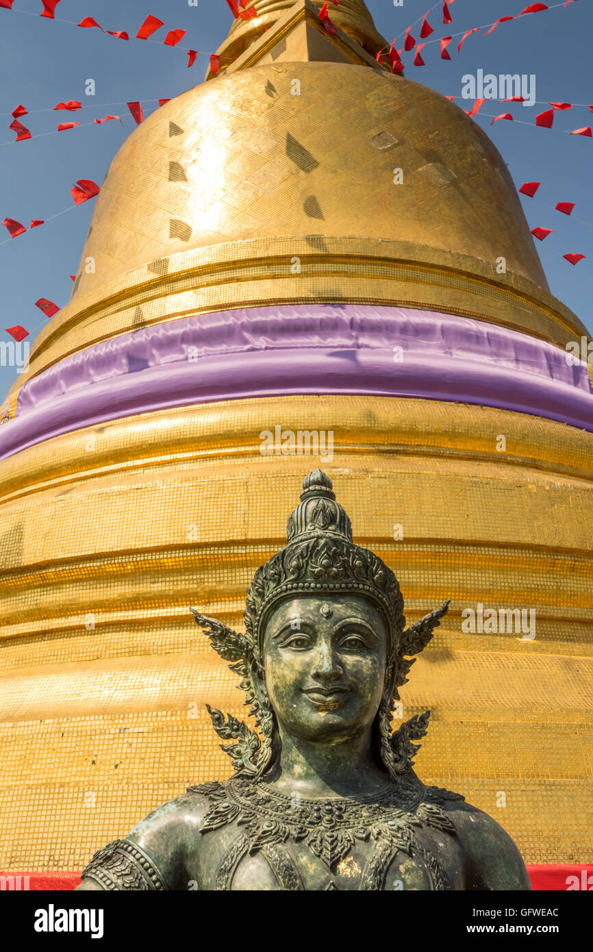 The Golden Mount at Wat Saket, Travel Landmark of Bangkok THAILAND Stock Photo - Alamy