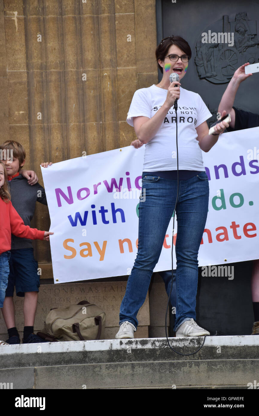 Chloe Smith MP, Conservative NorwichNorth, Norwich Pride 30 July 2016 ...