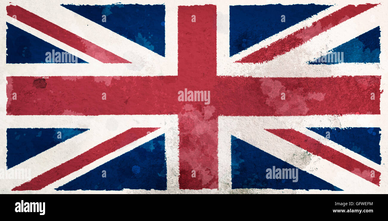British flag grunge style illustration Stock Photo - Alamy