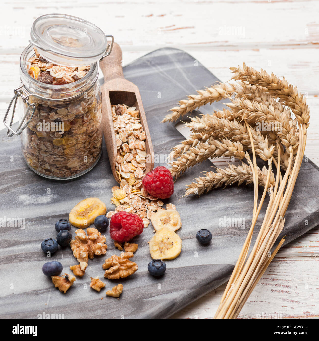 Muesli with berries Stock Photo - Alamy