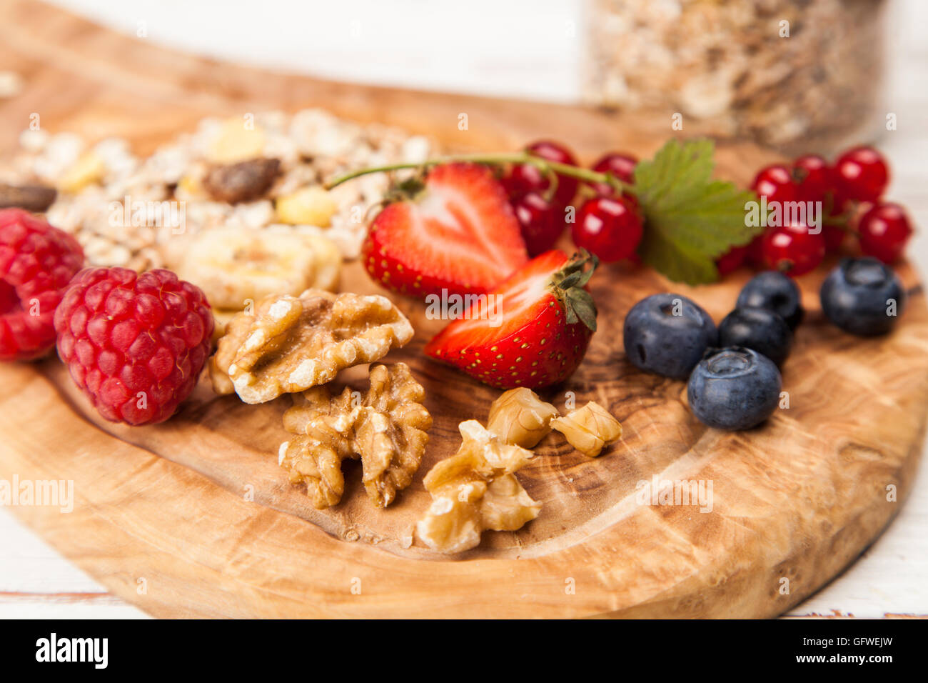 Muesli with berries Stock Photo - Alamy