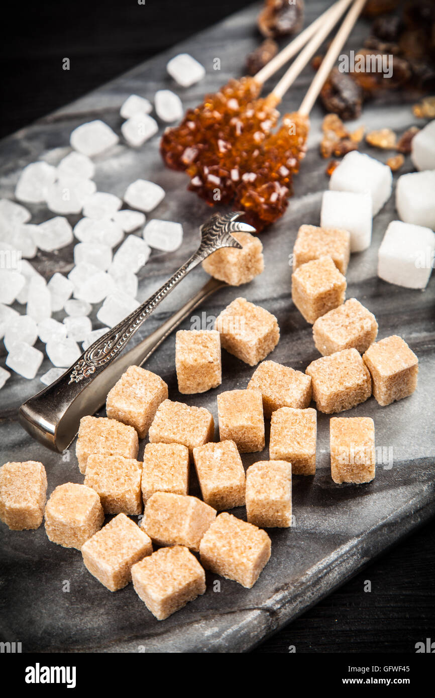 DIfferent types of sugar Stock Photo - Alamy