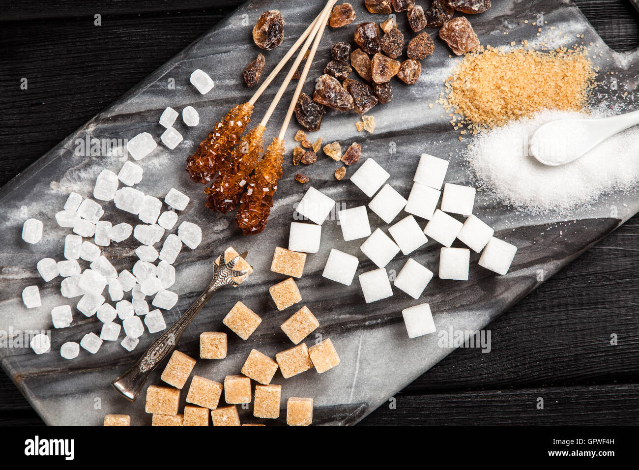 DIfferent types of sugar Stock Photo - Alamy