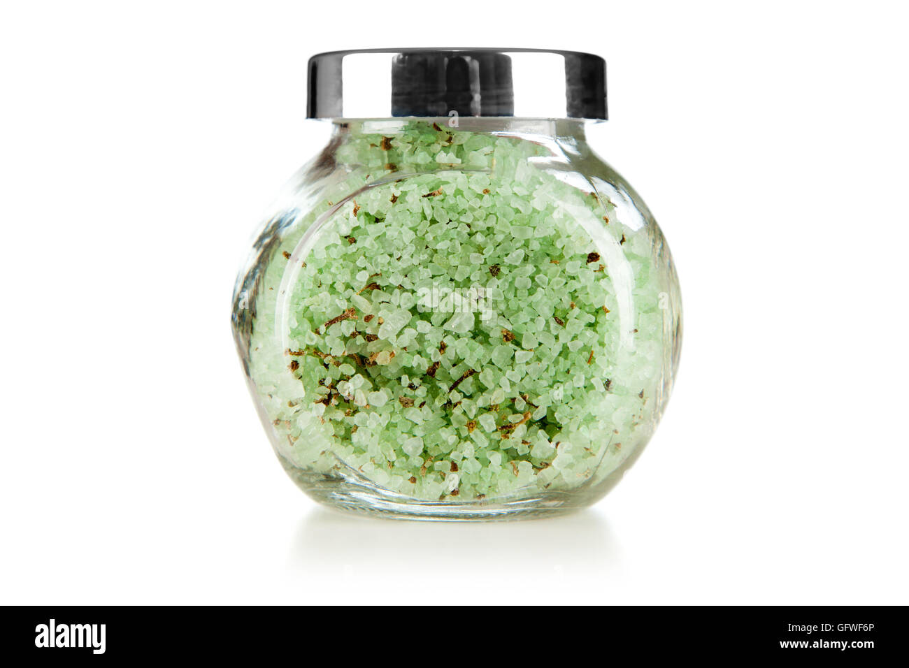 Salt crystals in glass Cut Out Stock Images & Pictures - Alamy