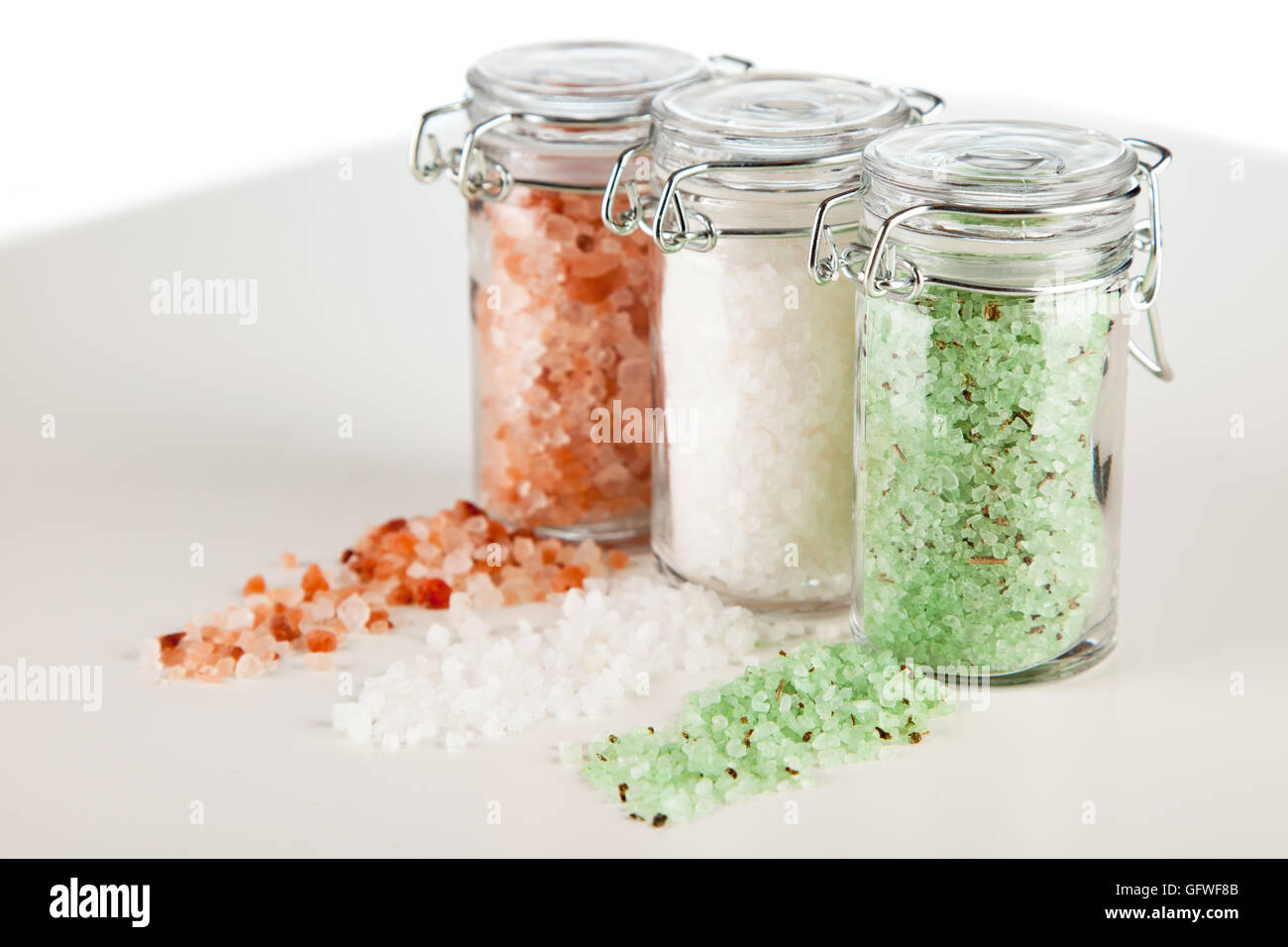 Assortment of salts Stock Photo - Alamy