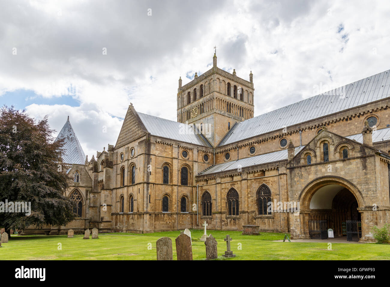 Southwell Minster showing the North side aspect. In Southwell ...