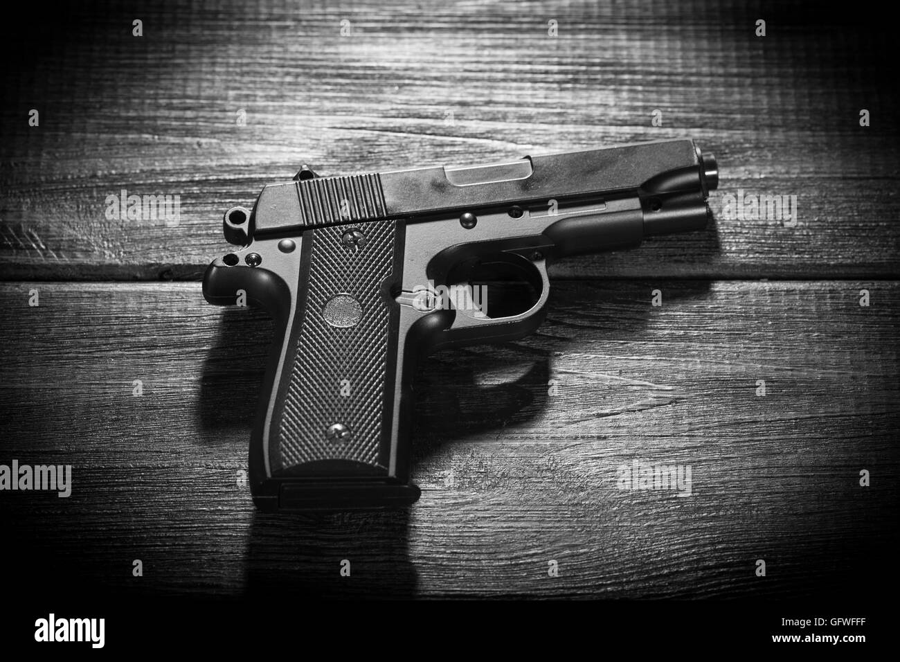 Gun background Black and White Stock Photos & Images - Alamy