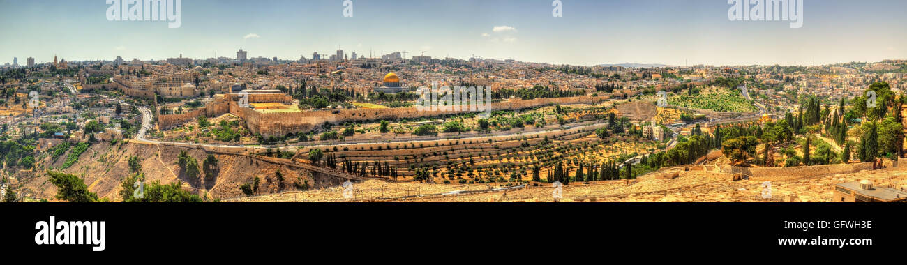 View of the Temple Mount in Jerusalem Stock Photo - Alamy