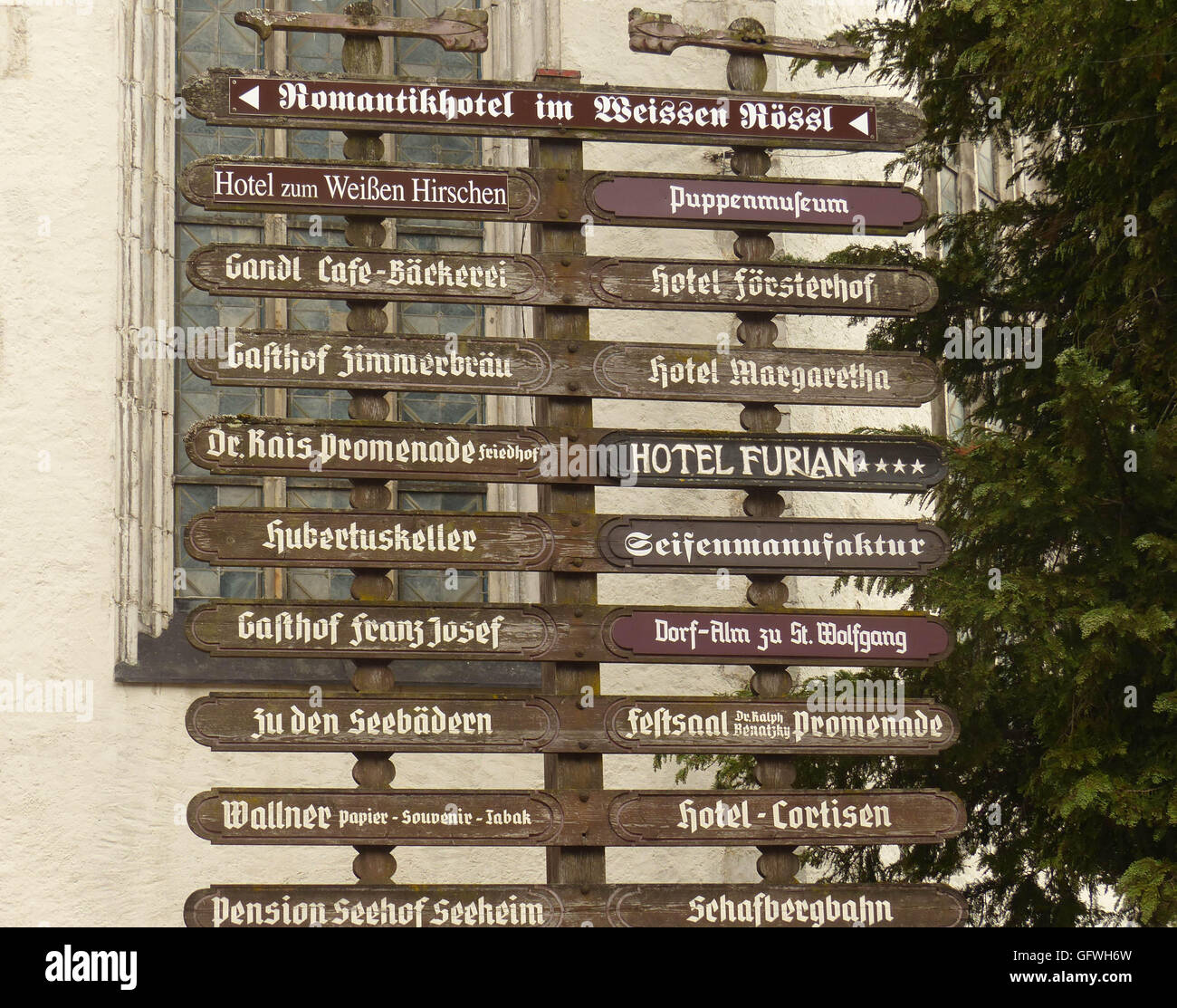 directional sign in St. Wolfgang,Austria Stock Photo - Alamy