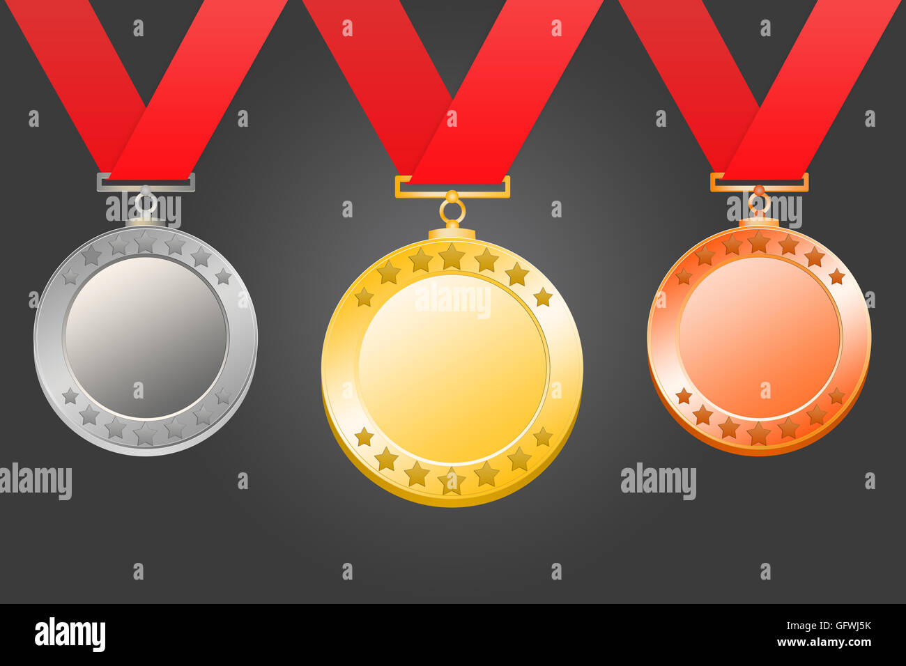 Gold silver bronze 3d hi-res stock photography and images - Alamy