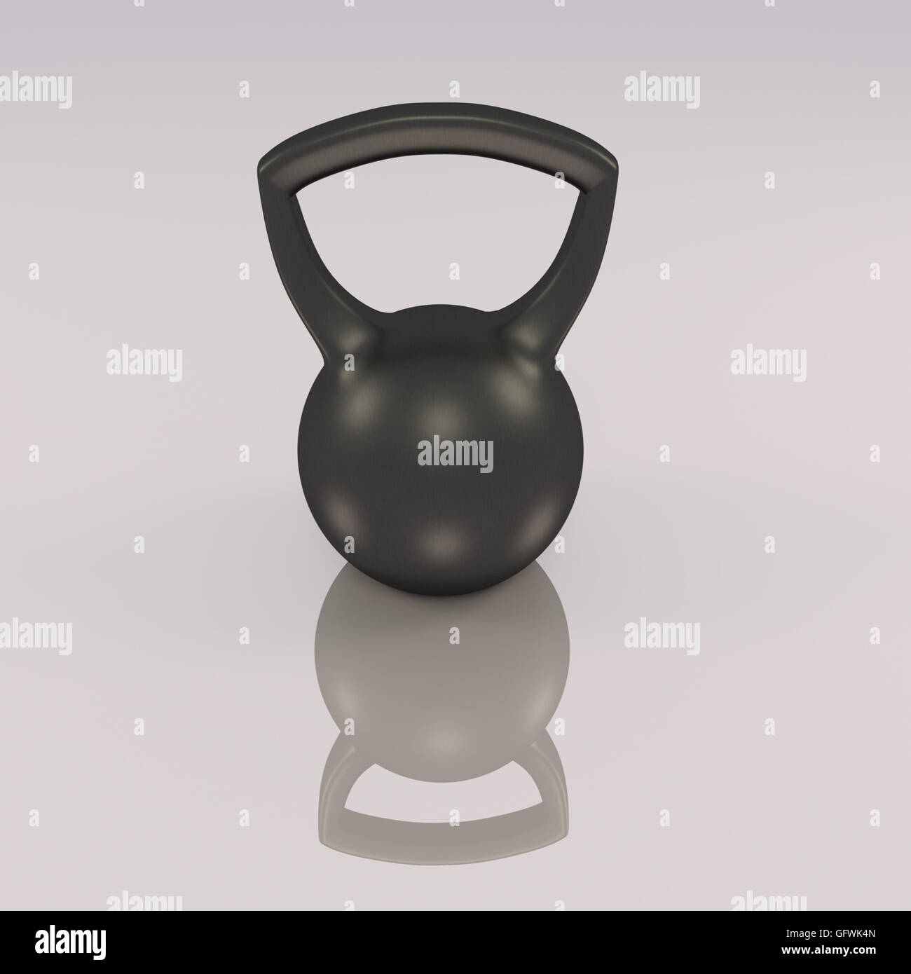 3D rendering of kettlebell on white background Stock Photo - Alamy