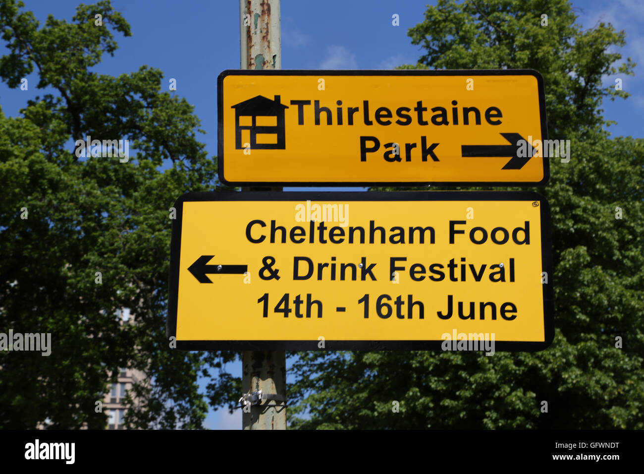 Cheltenham Gloucestershire England Sign Thirlestaine Park And ...