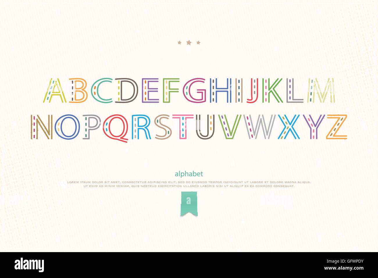 Alphabet letters cartoon hi-res stock photography and images - Alamy