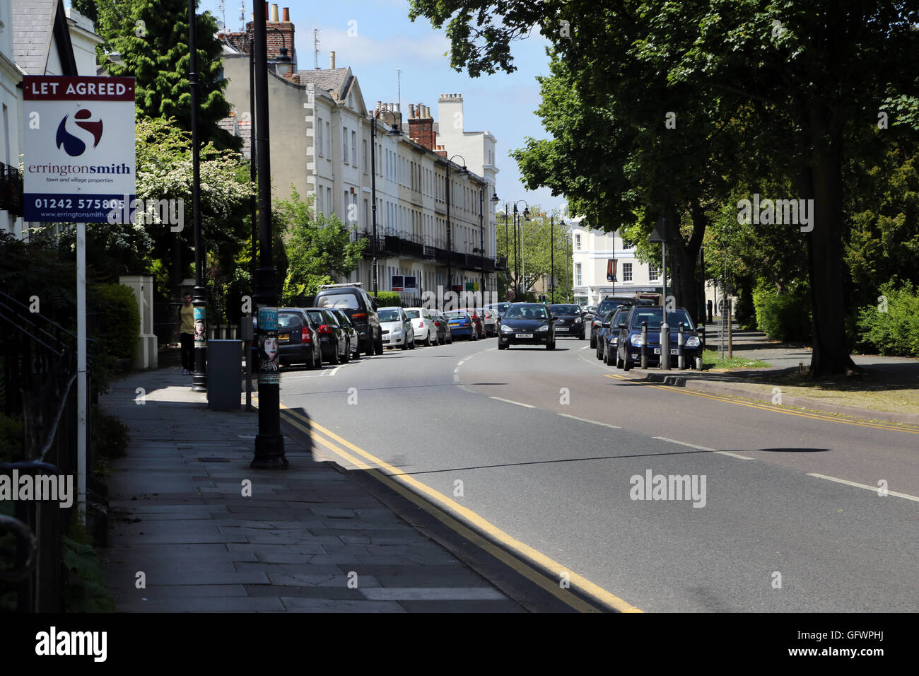 Cheltenham Gloucestershire England Street Scene And Cars Stock Photo ...