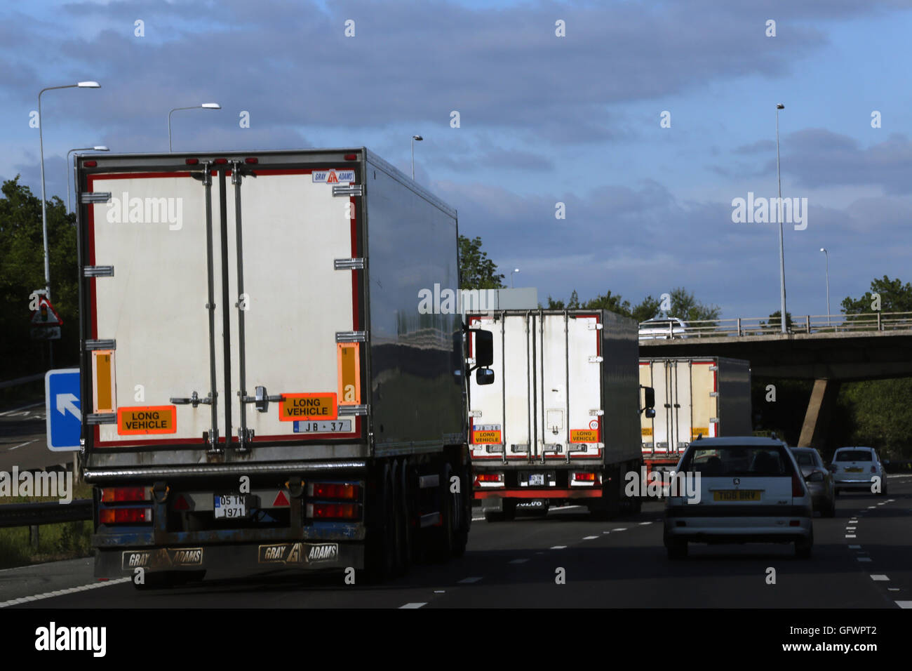 Lorries motorway hi-res stock photography and images - Alamy