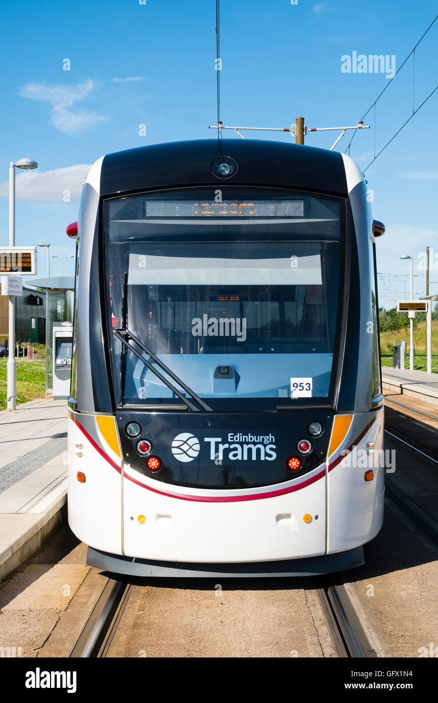 Modern tram in Edinburgh Scotland united Kingdom Stock Photo - Alamy